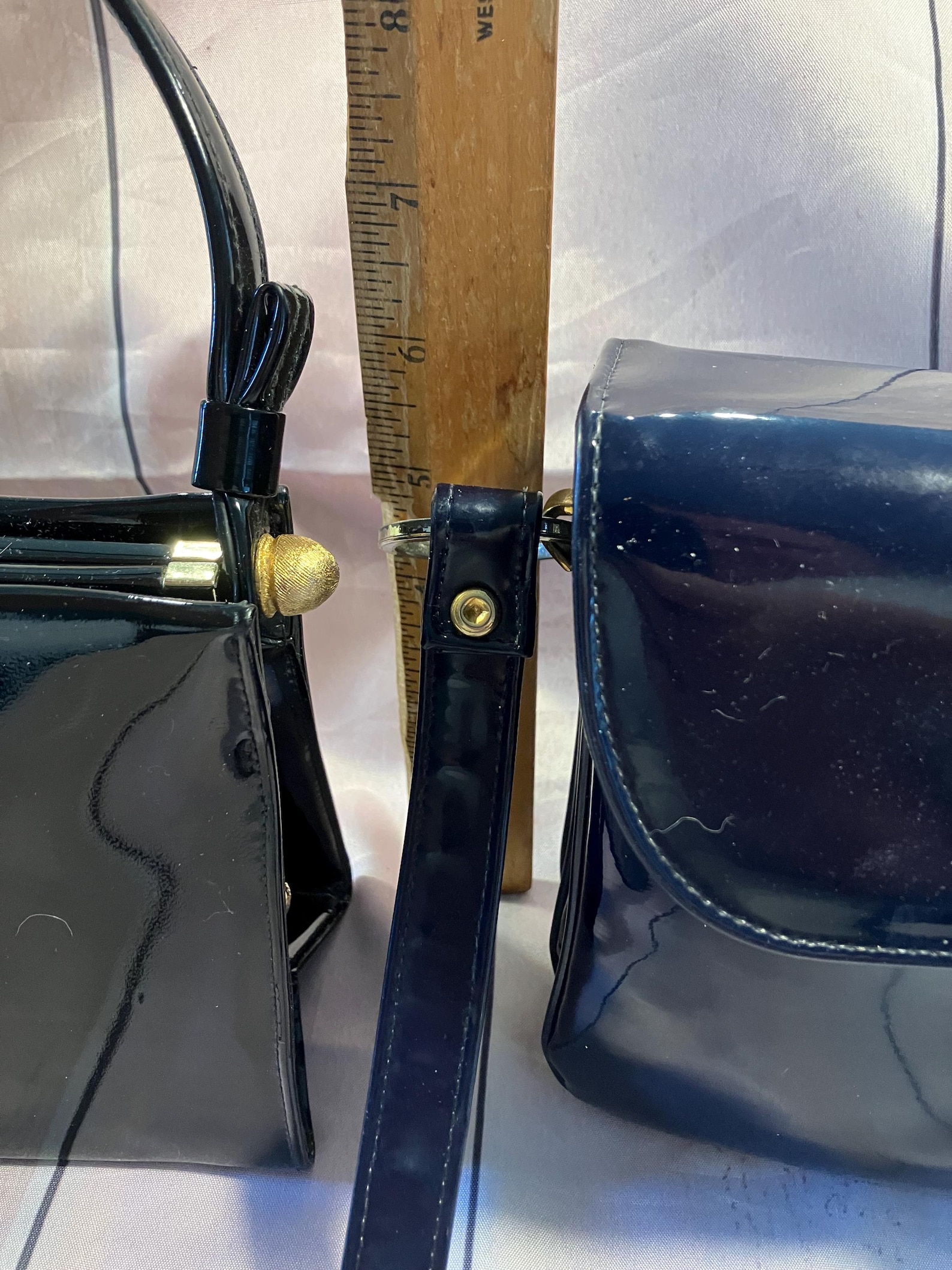 Vintage Patent Leather Handbags- - Etsy