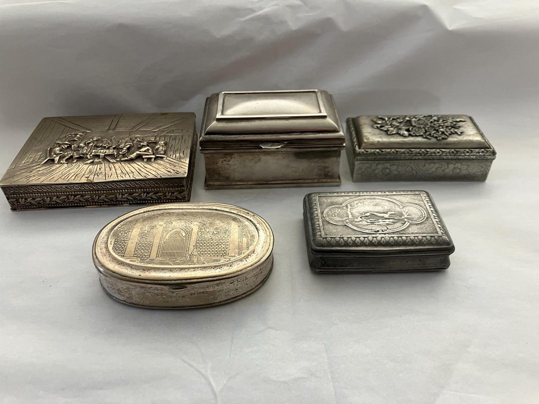 Vintage/antique Rare Snuff / Cigarette Boxes With Designs - Etsy