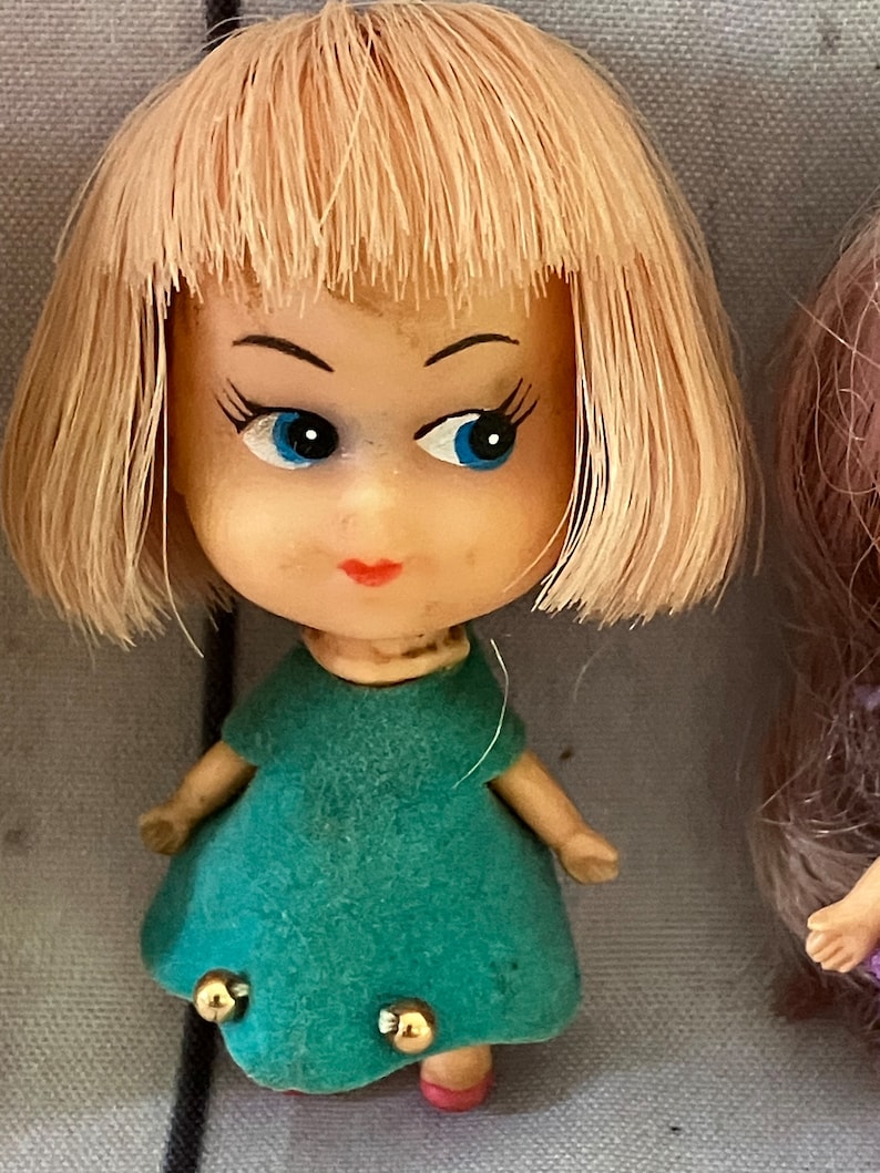 Vintage Liddle Kiddles Tiny Rubber Dolls Big Eyes and Heads 1960/1970 ...