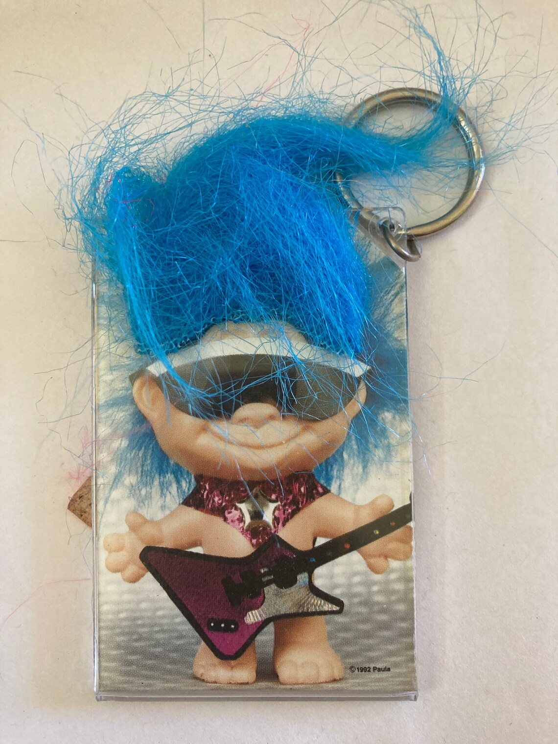 Fun Troll Key Ring 1992! Photo Insert- Pink, Red, Blue, Orange, Green ...