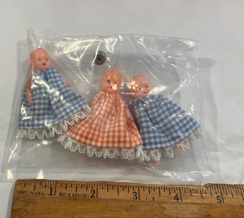 Vintage Sleepy Eye Plastic Tiny Dolls - Made in Italy With Original ...
