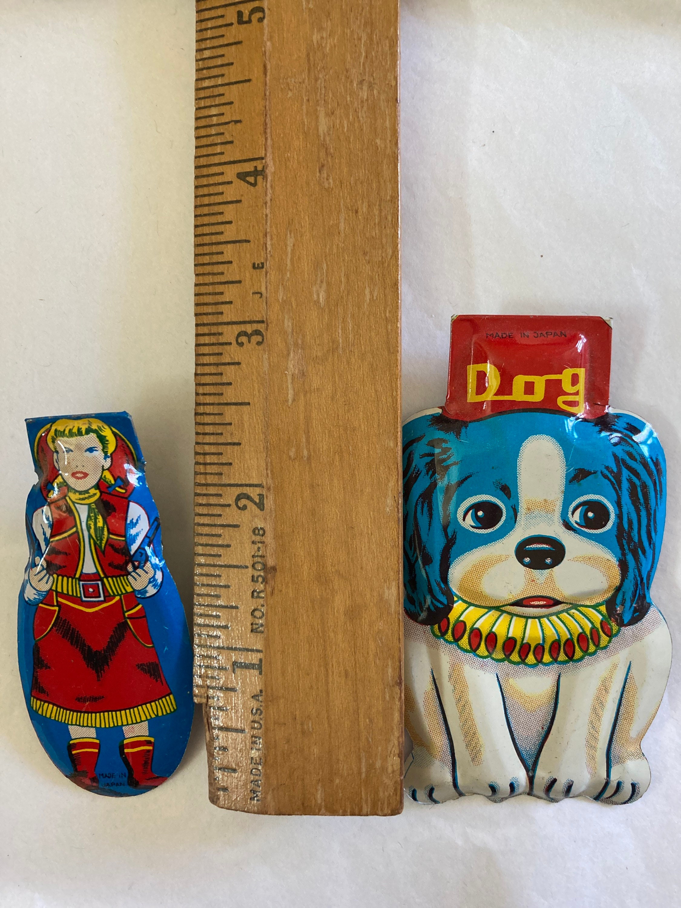 Vintage Tin Clickers With Great Graphics Lion, Dog and Cowgirl - Etsy