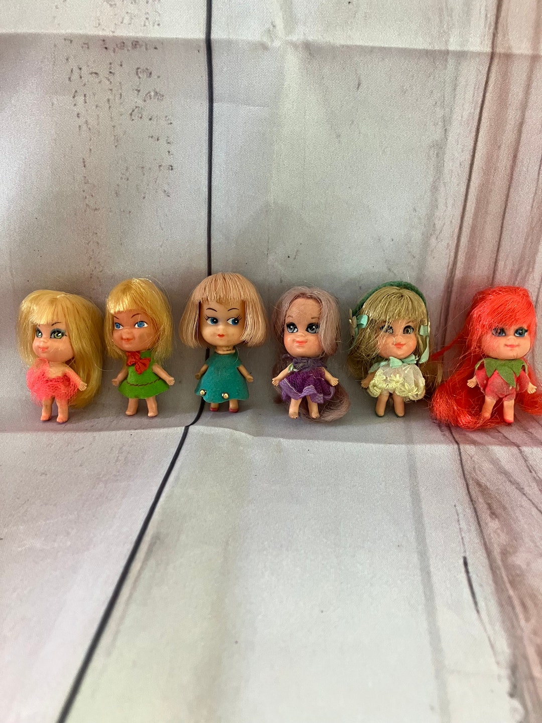 Vintage Liddle Kiddles Tiny Rubber Dolls Big Eyes and Heads 1960/1970 ...