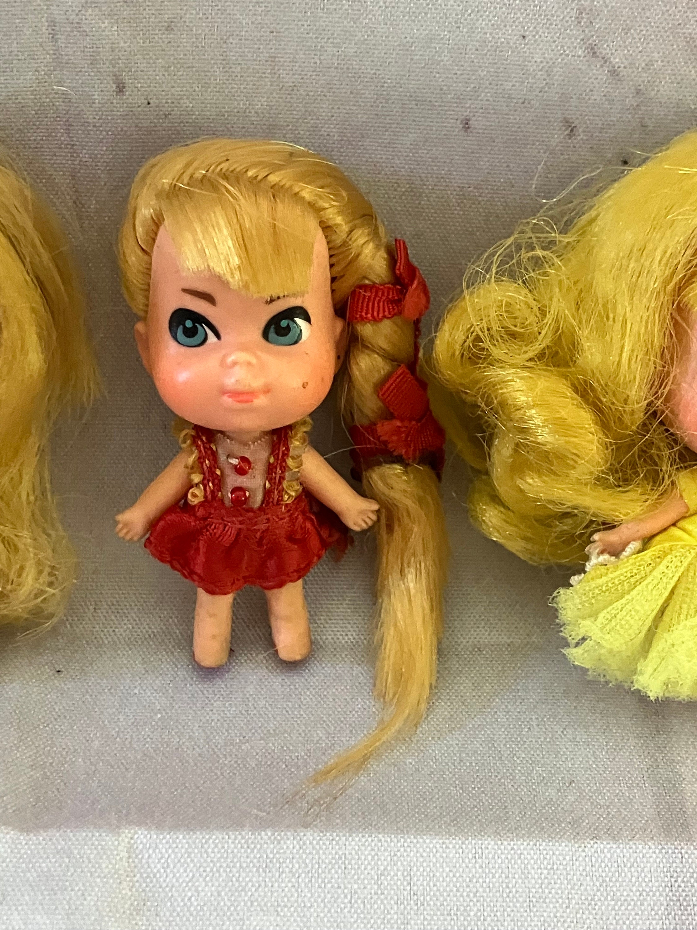 Vintage Liddle Kiddles Rubber Big Head Dolls Including Flight ...