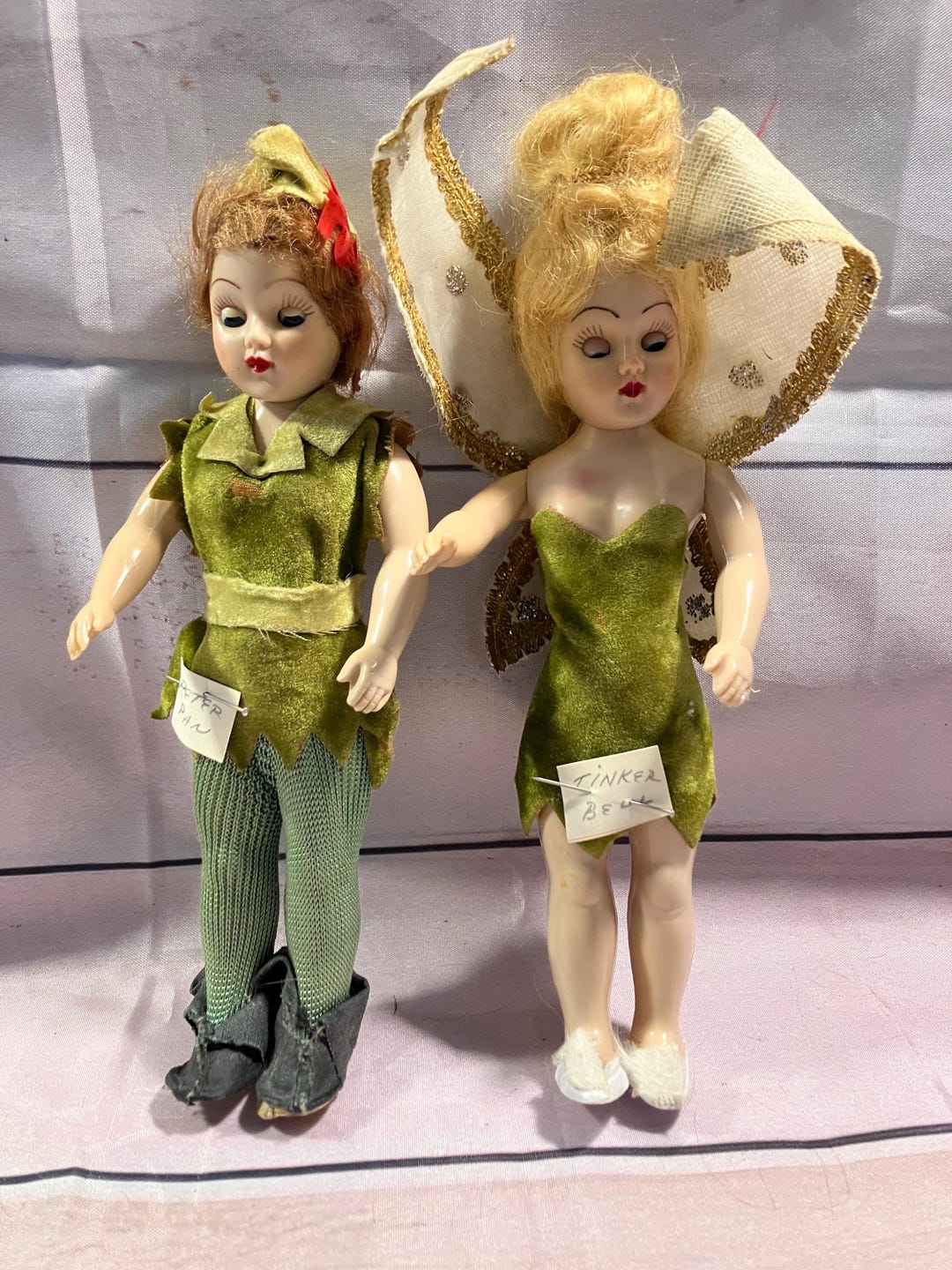 Antique Disney Peter Pan and Tinker Bell Dolls - Etsy