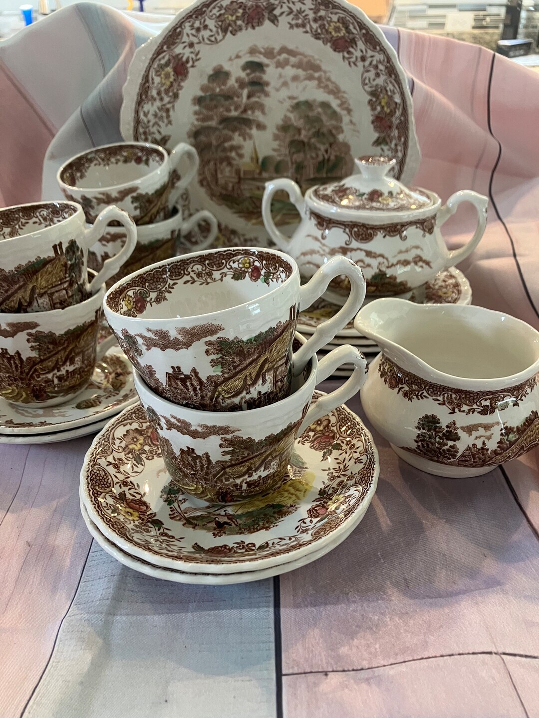 Vintage/antique Luncheon Tea Set by Older England Staffordshire With ...