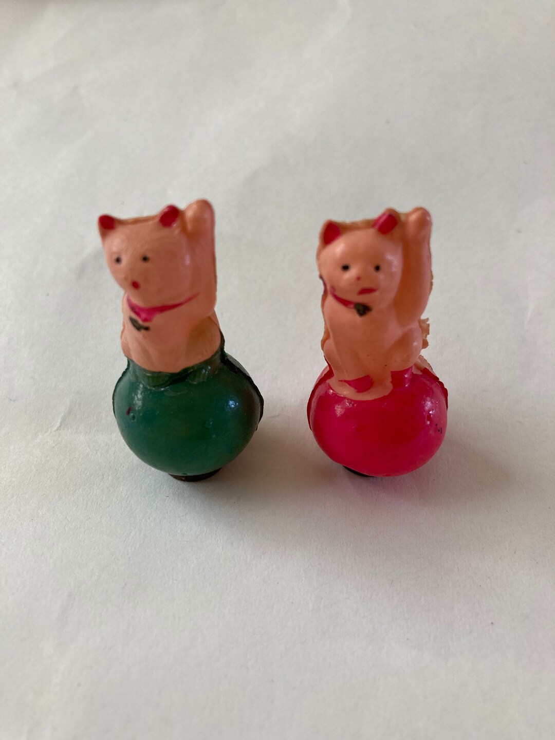 Vintage Celluloid Roly Poly Cats on Balls Penny Toys! Japan - Etsy