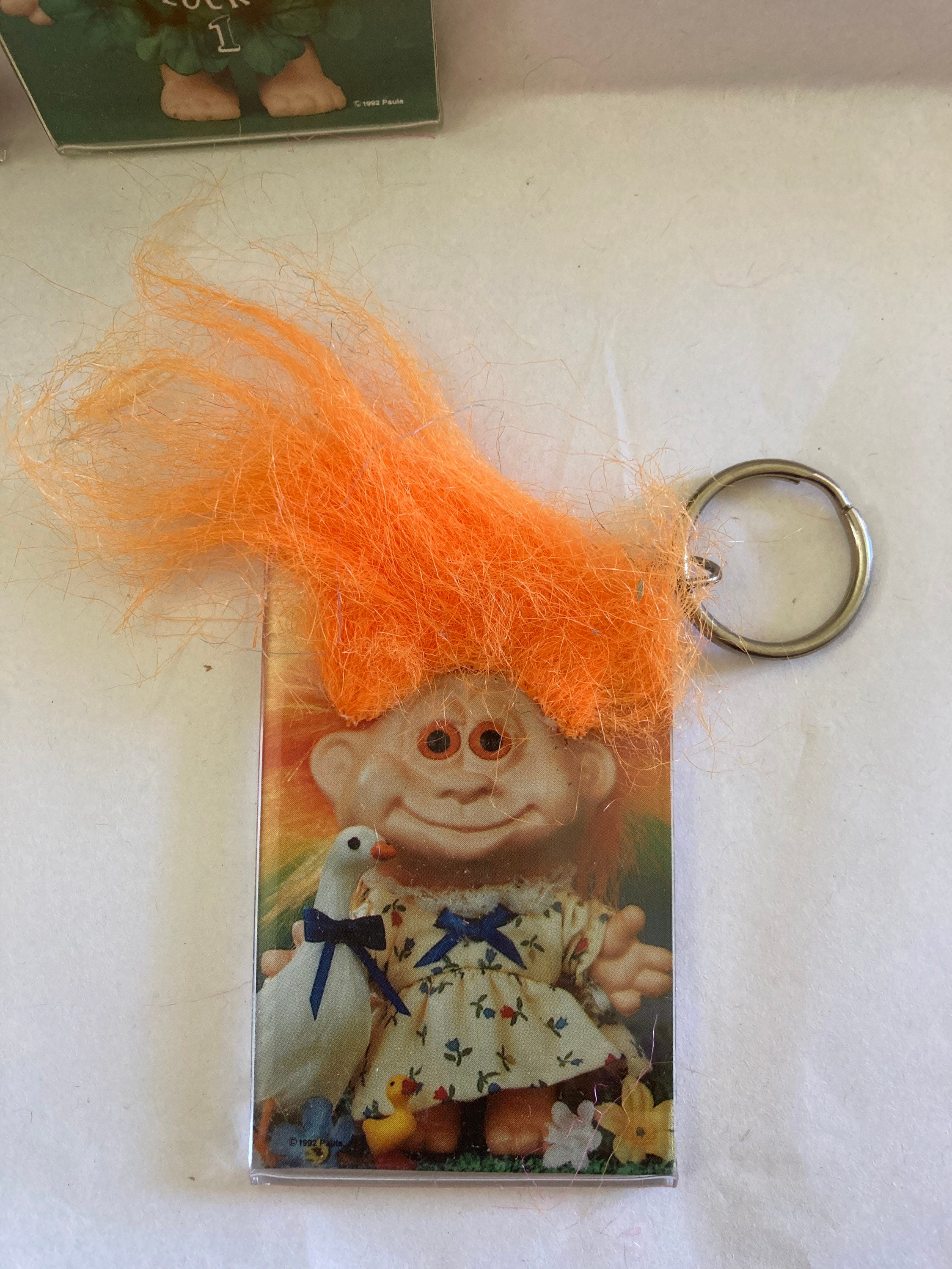 Fun Troll Key Ring 1992! Photo Insert- Pink, Red, Blue, Orange, Green ...