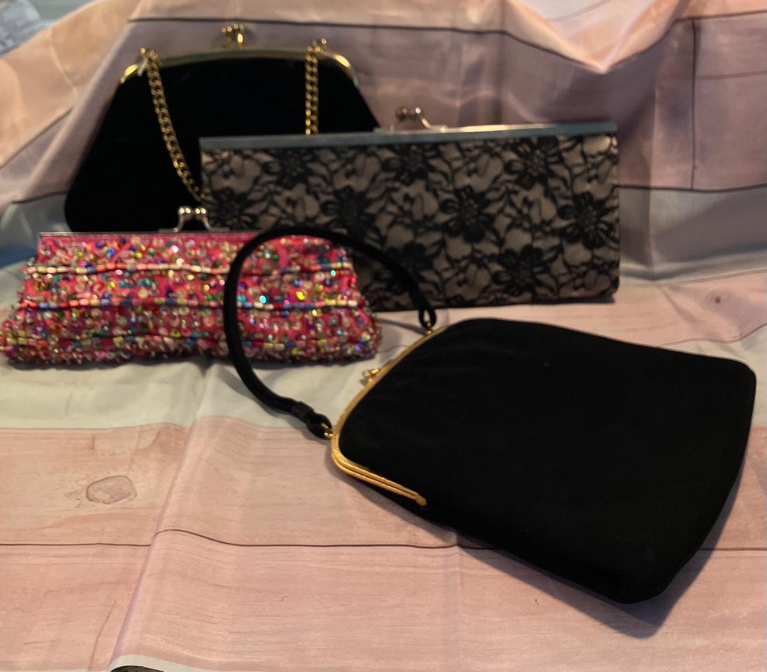 Vintage Evening Clutches/purses With Kiss Kiss Closures-elegant - Etsy