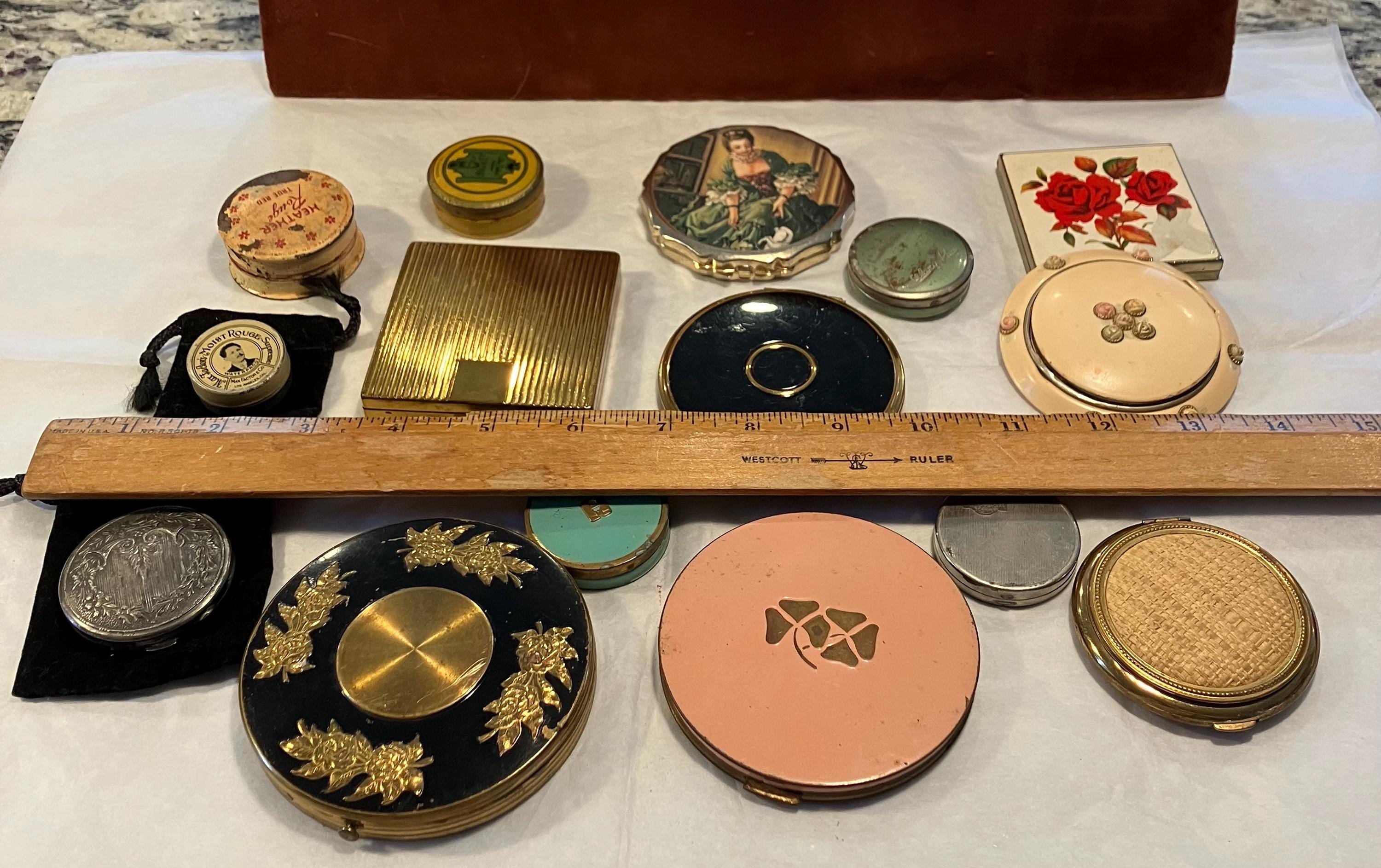 Vintage Powder Compacts From Various Estates- Unique Styles, Rouge, - Etsy