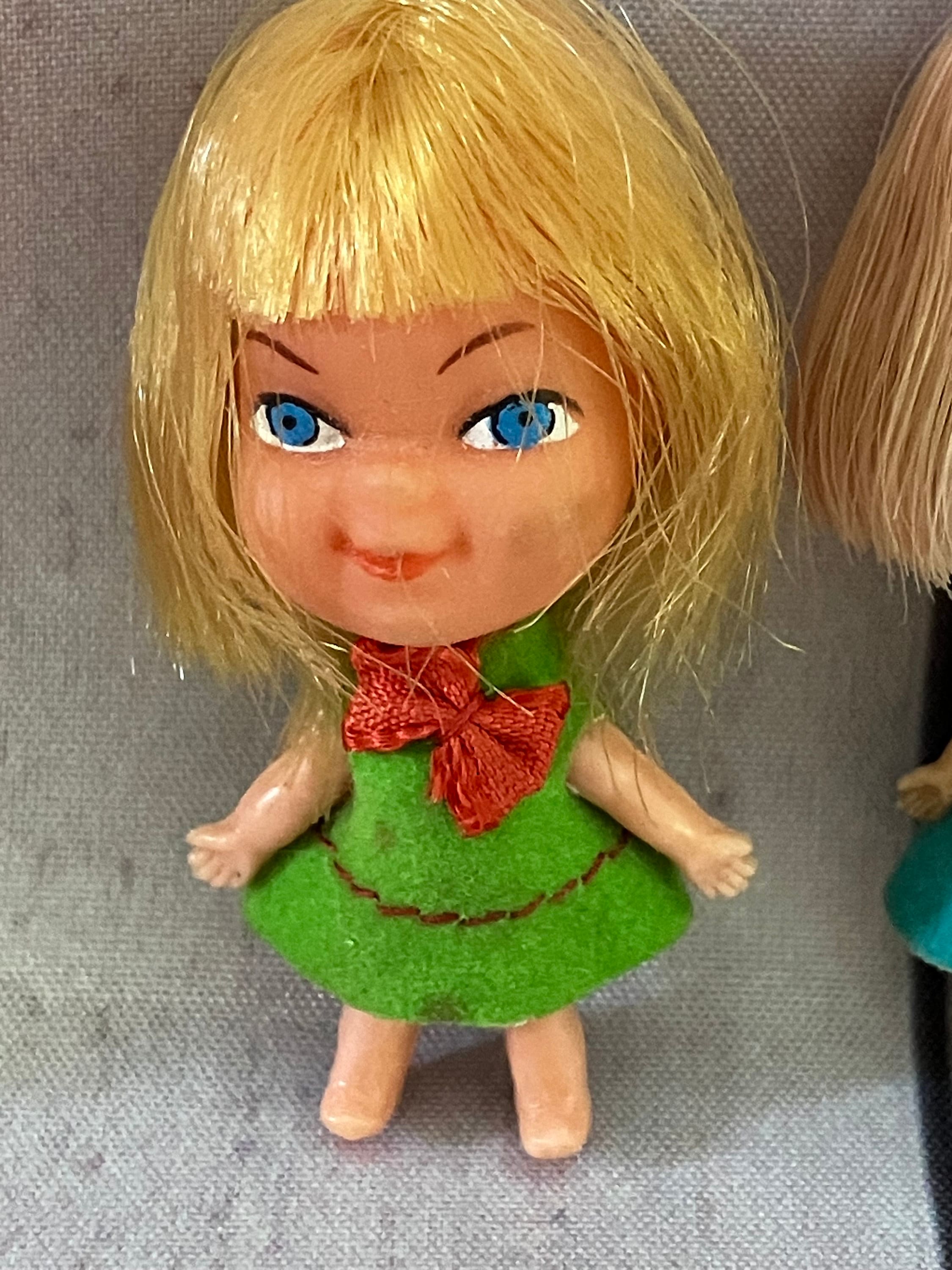 Vintage Liddle Kiddles Tiny Rubber Dolls Big Eyes and Heads 1960/1970 ...