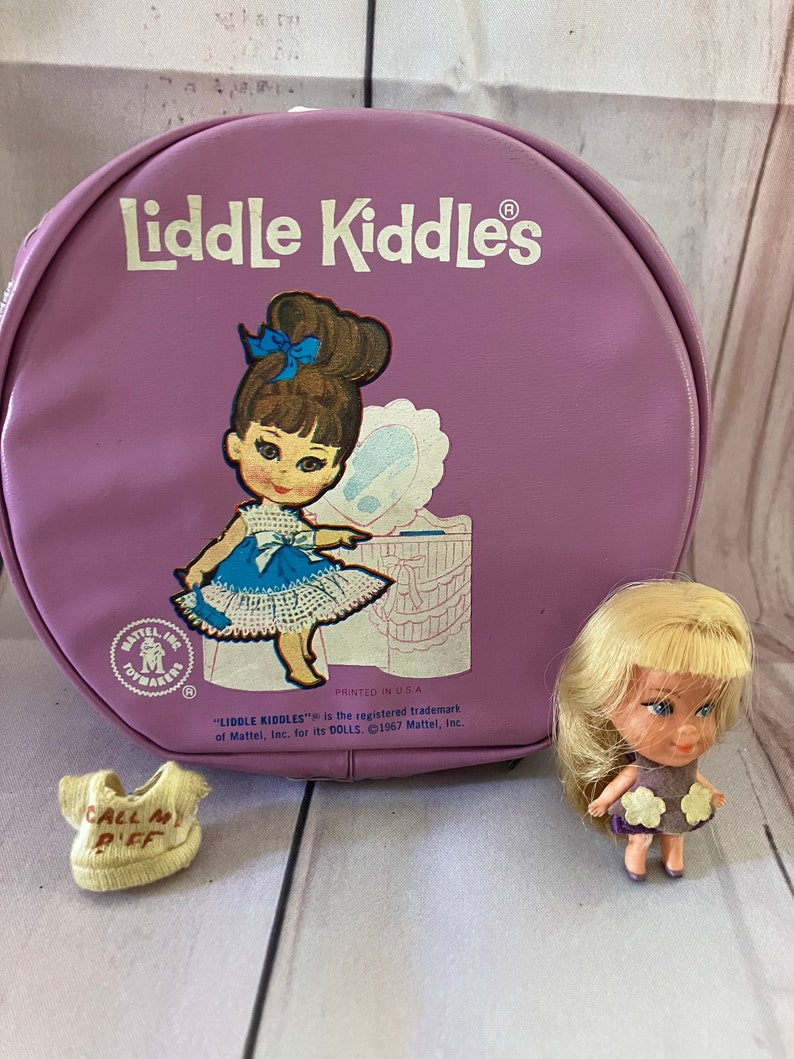 Vintage Liddle Kiddle Round Travel Case and Doll 1967 - Etsy