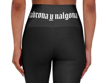 Cabrona Y Nalgona High Waisted Yoga Pants Latina Chingona | Etsy