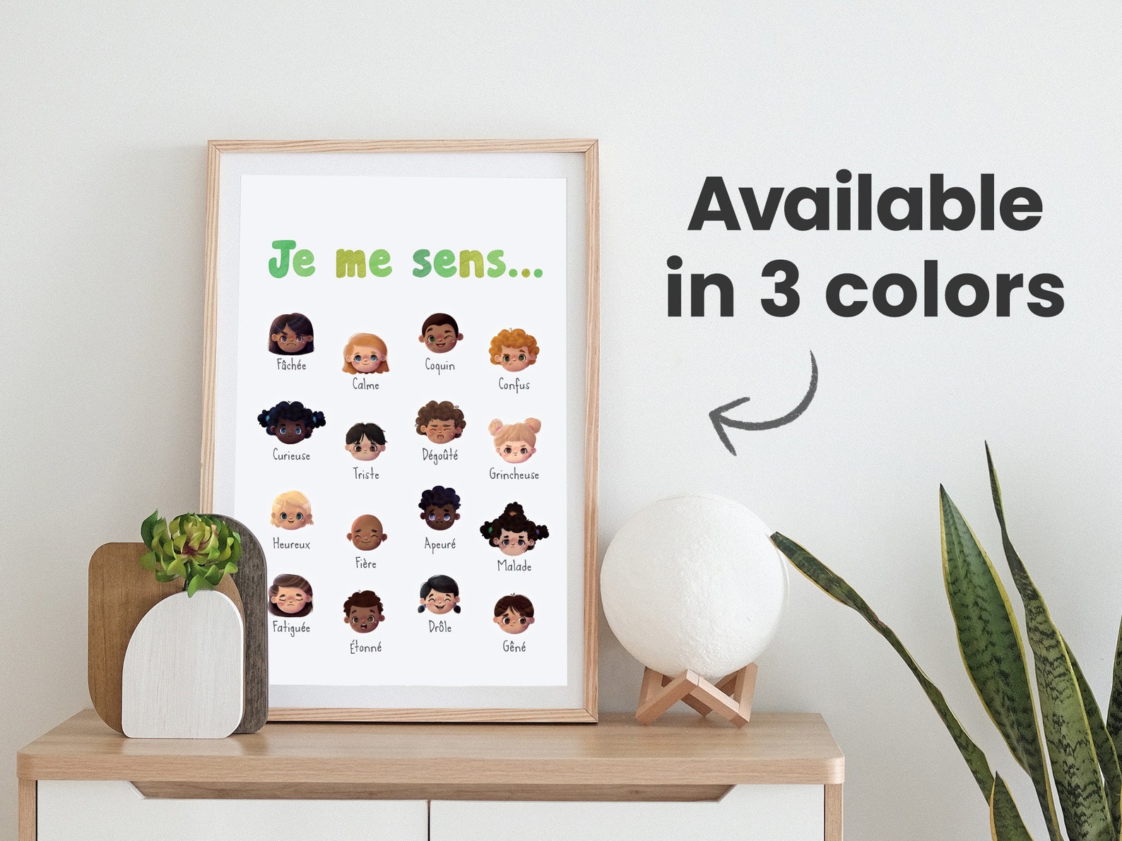 Je Me Sens Printable Emotions Poster Français Feelings - Etsy España