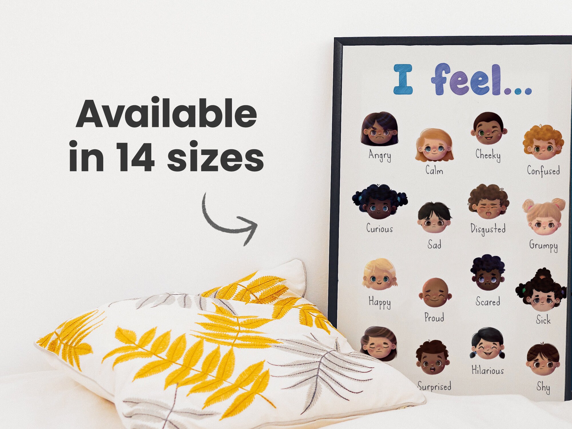 I Feel Printable Emotions Poster english Feelings Counseling School ...