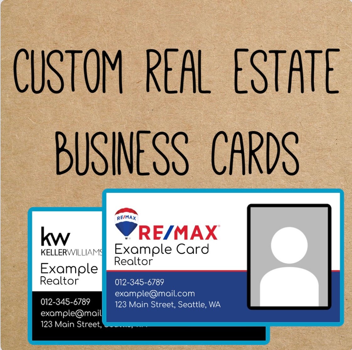 Custom Real Estate Business Cards - Etsy