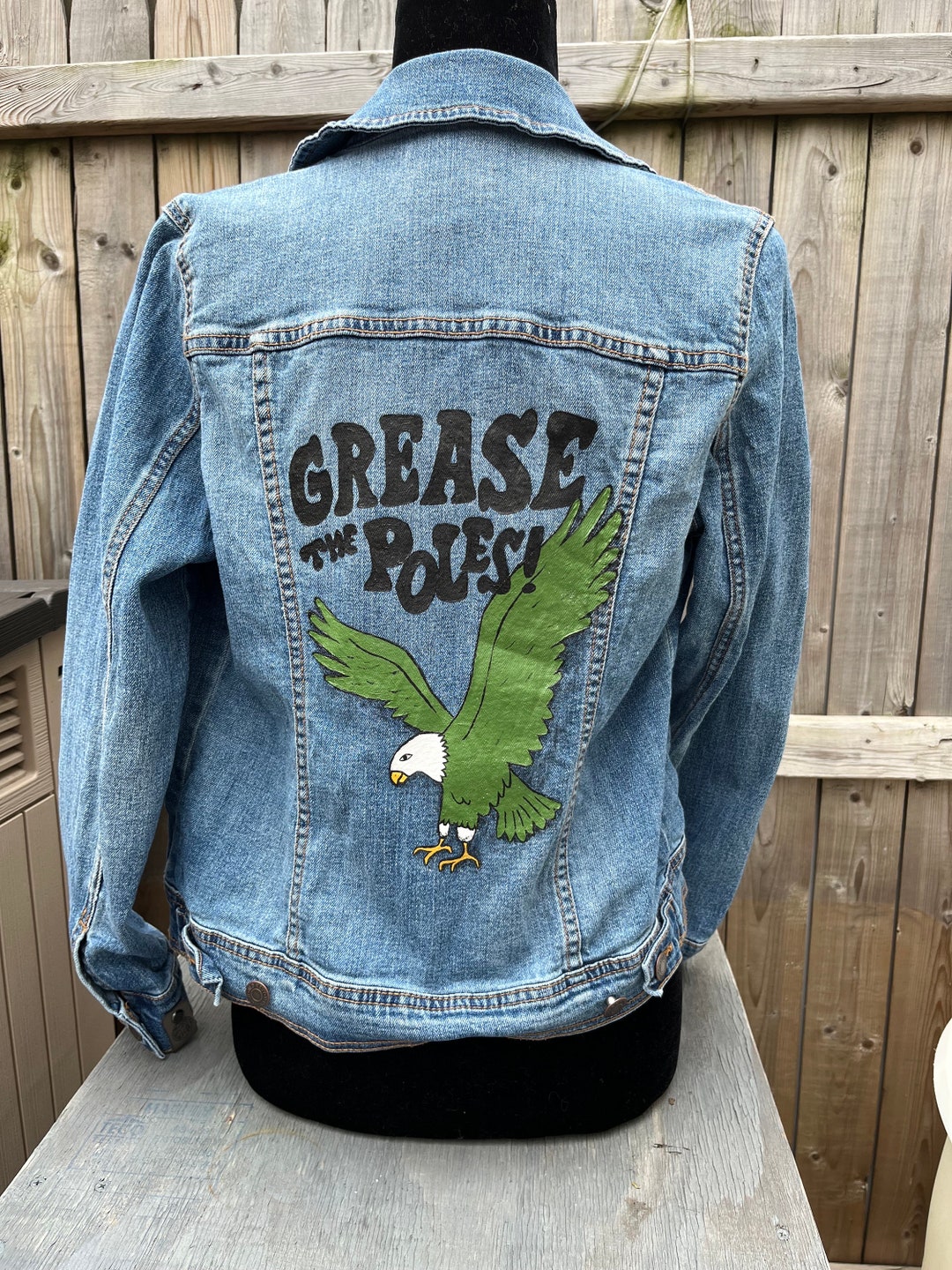 Grease the Poles Adult S Denim Jacket - Etsy