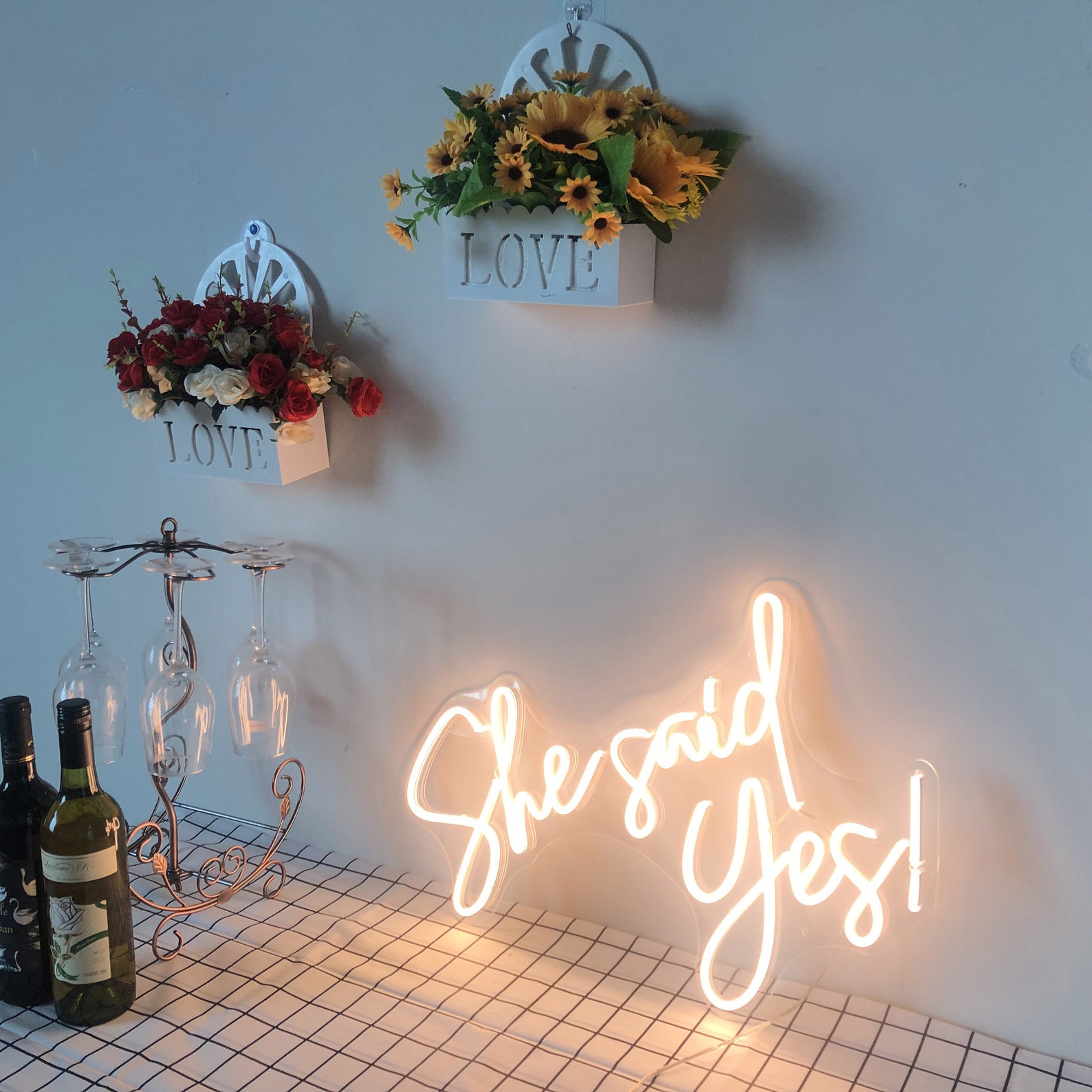 She Said Yes Neon Sign Custom Neon Sign Create Text or Logo Into Neon ...