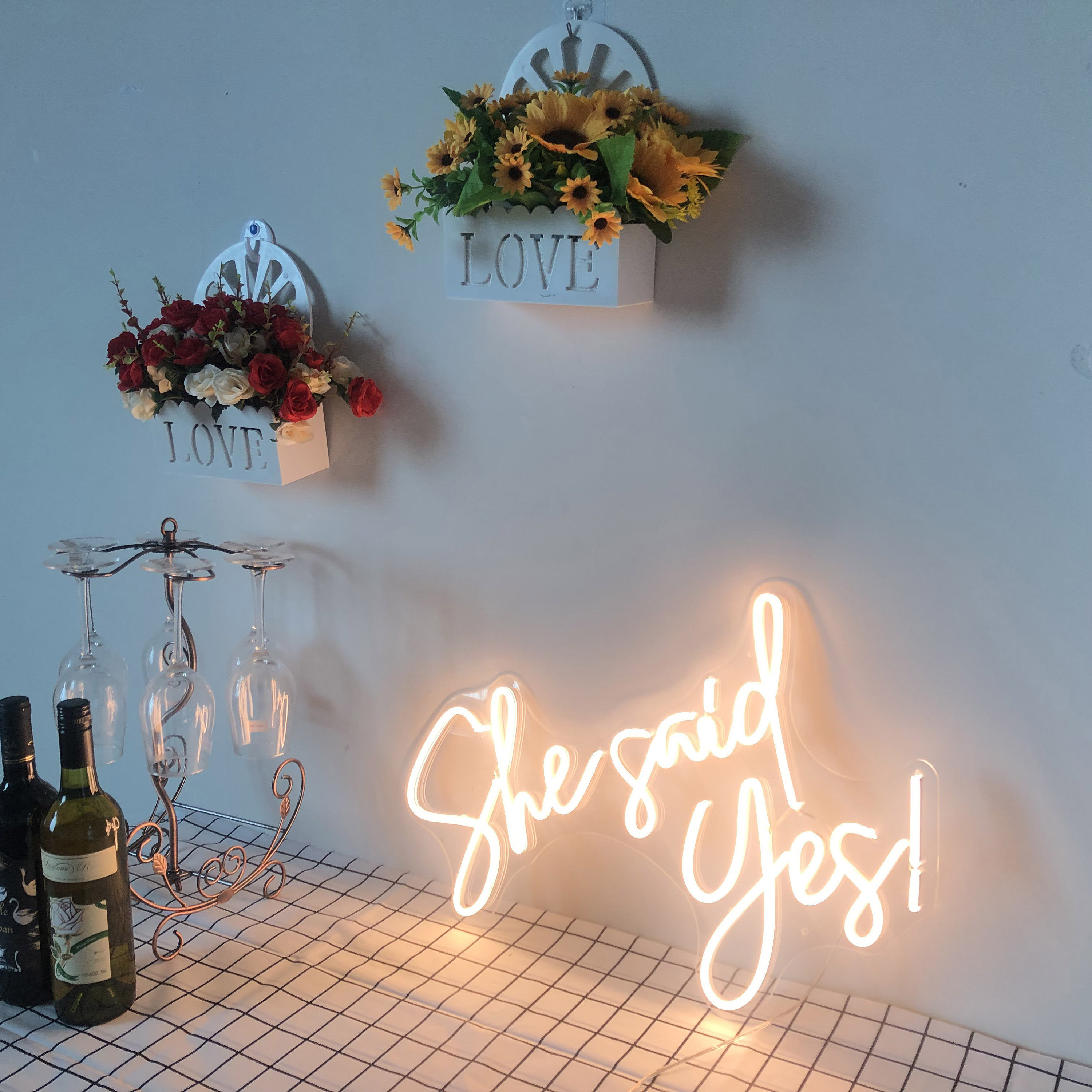 She Said Yes Neon Sign Custom Neon Sign Create Text or Logo Into Neon ...