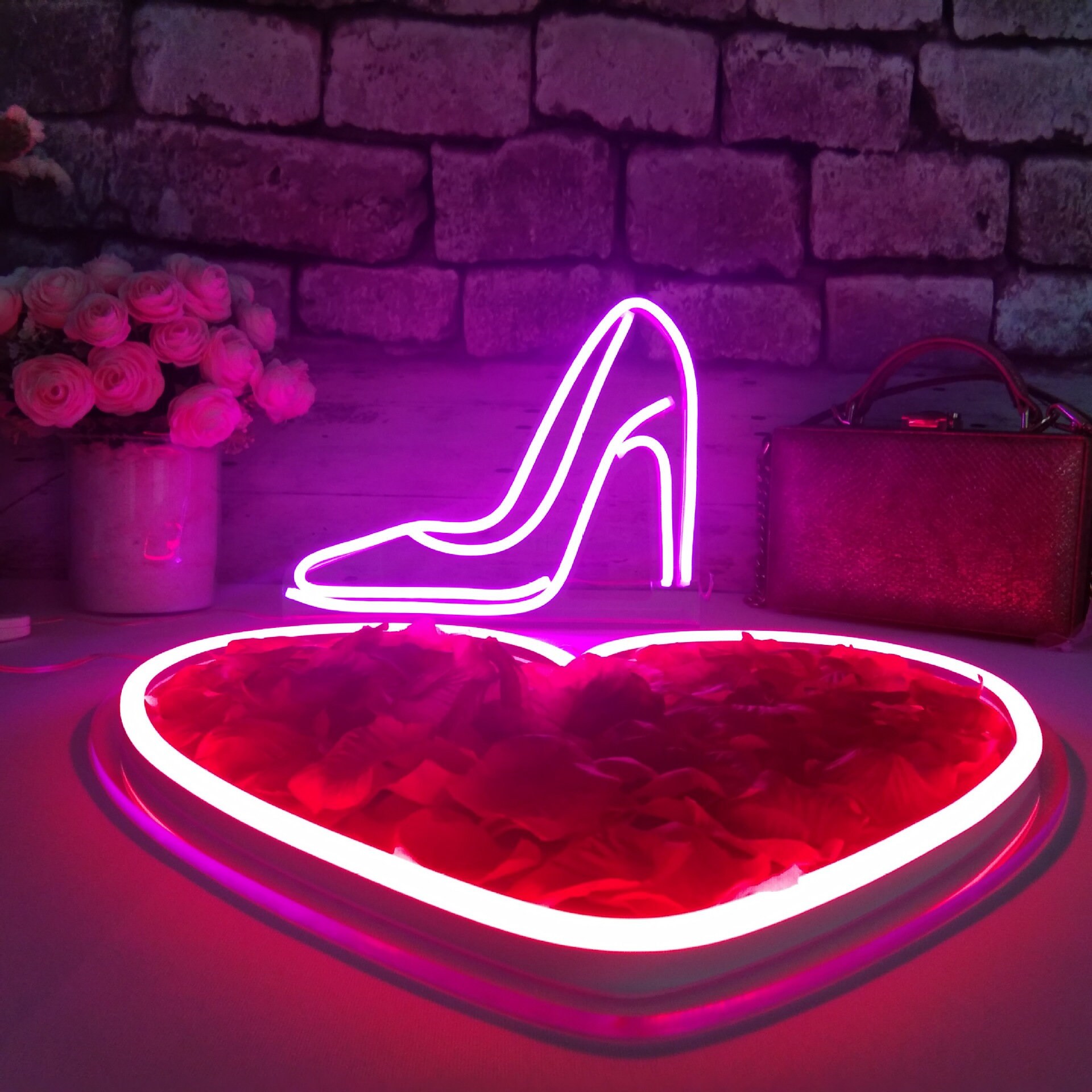 Lady Shoe Shape Neon Sign Display Neon Sign Light Neon - Etsy