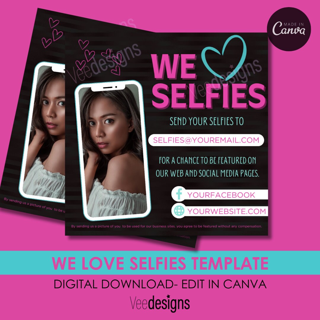 Selfie Template| Edit in Canva| Template| Instagram| Braiding| Stylist ...