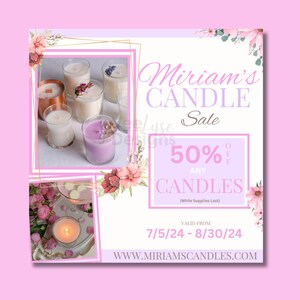 Candle Premade Template| Edit in Canva| Homemade Candle Flyer ...
