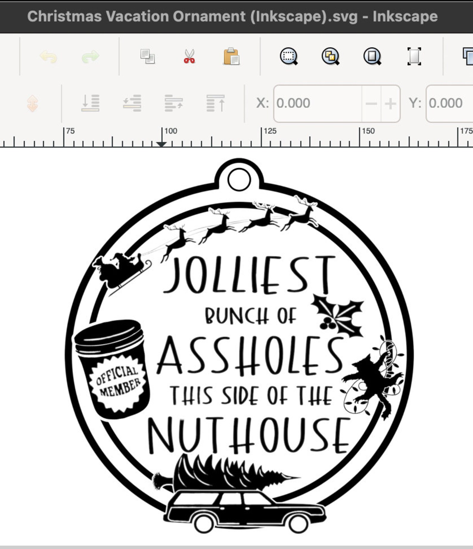 National Lampoon Christmas Ornament SVG File Digital With - Etsy
