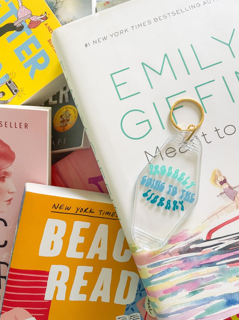 Library Lover Key Chain - Motel Key Chain for Readers - Bookish Gifts ...