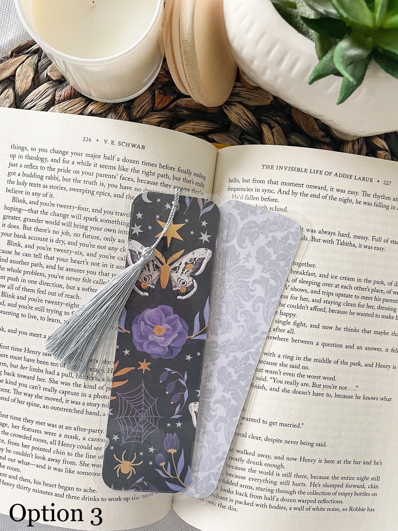Double-sided Laminated Bookmarks With Tassels - Enchanting Dark ...