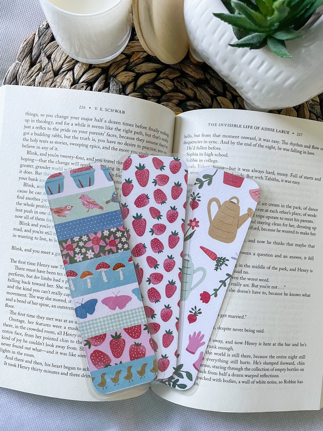Whimsical Gardens - Double-sided Laminated Bookmarks With Garden ...