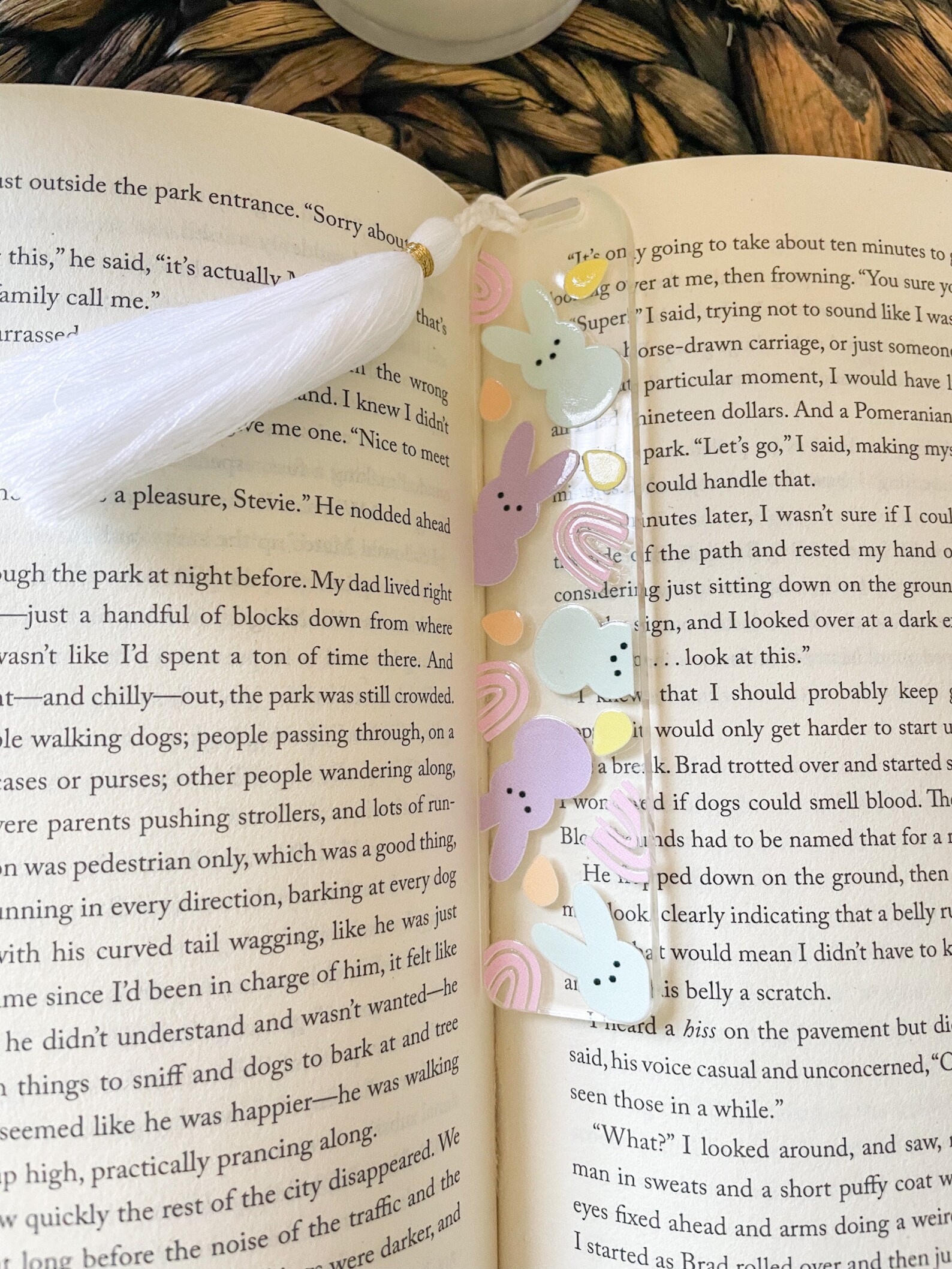 Acrylic Easter Bookmark - Peeps Bunnies, Rainbows, and Easter Eggs in ...