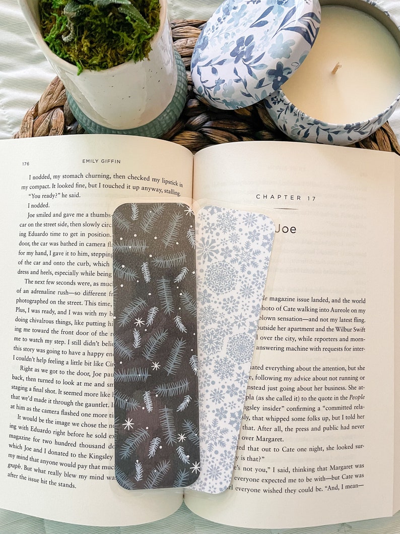 Winter Blooms Bookmarks- Double-sided Laminated Bookmarks With Charming ...