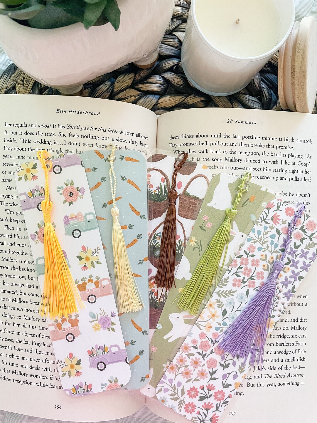 Springtime Easter Delights Bookmarks - Double-sided Laminated Easter ...
