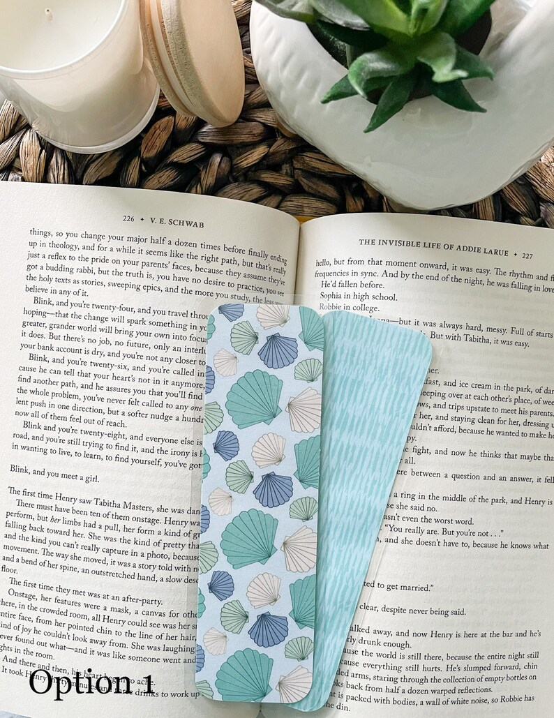 Seaside Serenity - Double-sided Laminated Bookmarks With Seashells ...