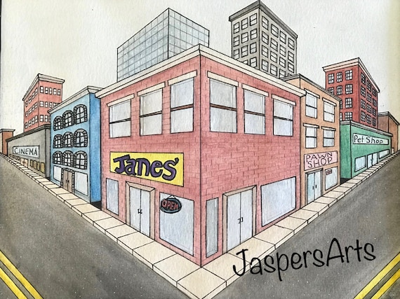 Coloured Two Point Perspective