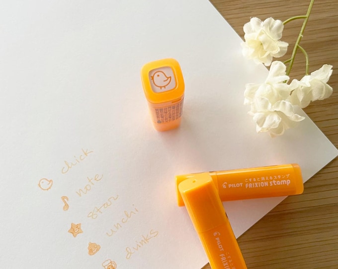 Pilot Frixion Mini Planner Stamp - Apricot Orange Baby Chick - Etsy