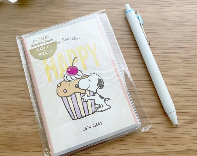 2024 Snoopy B7 Size Monthly Diary / Planner / Calendar Cupcake Happy 1 ...