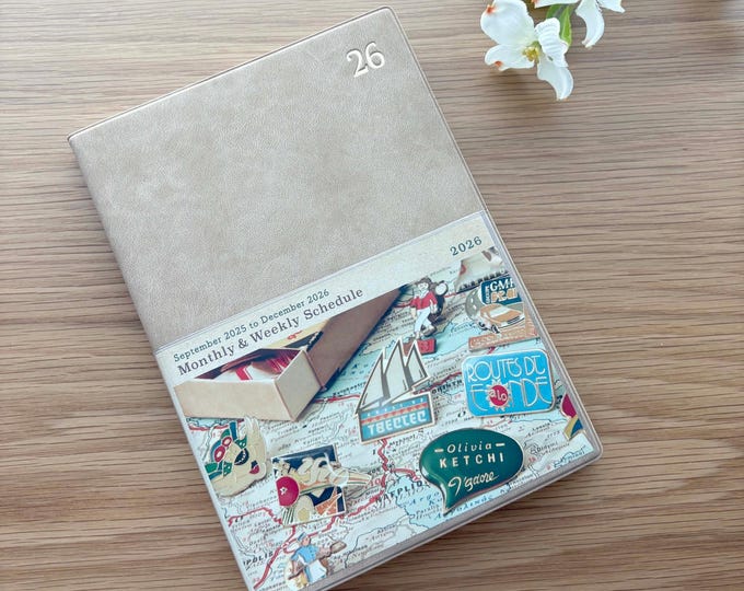 B6 Size - Ryu-ryu Diary Planner / Calendar - Soft Leather Plastic Cover ...