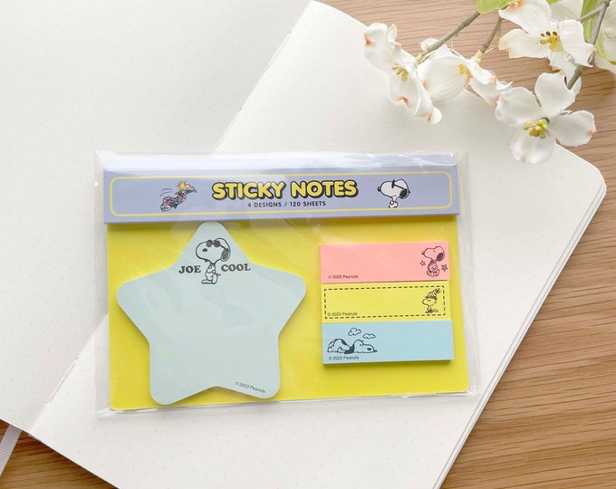 Snoopy Sticky Notes Set Joe Cool Star 4 Designs 1 Pc - Etsy