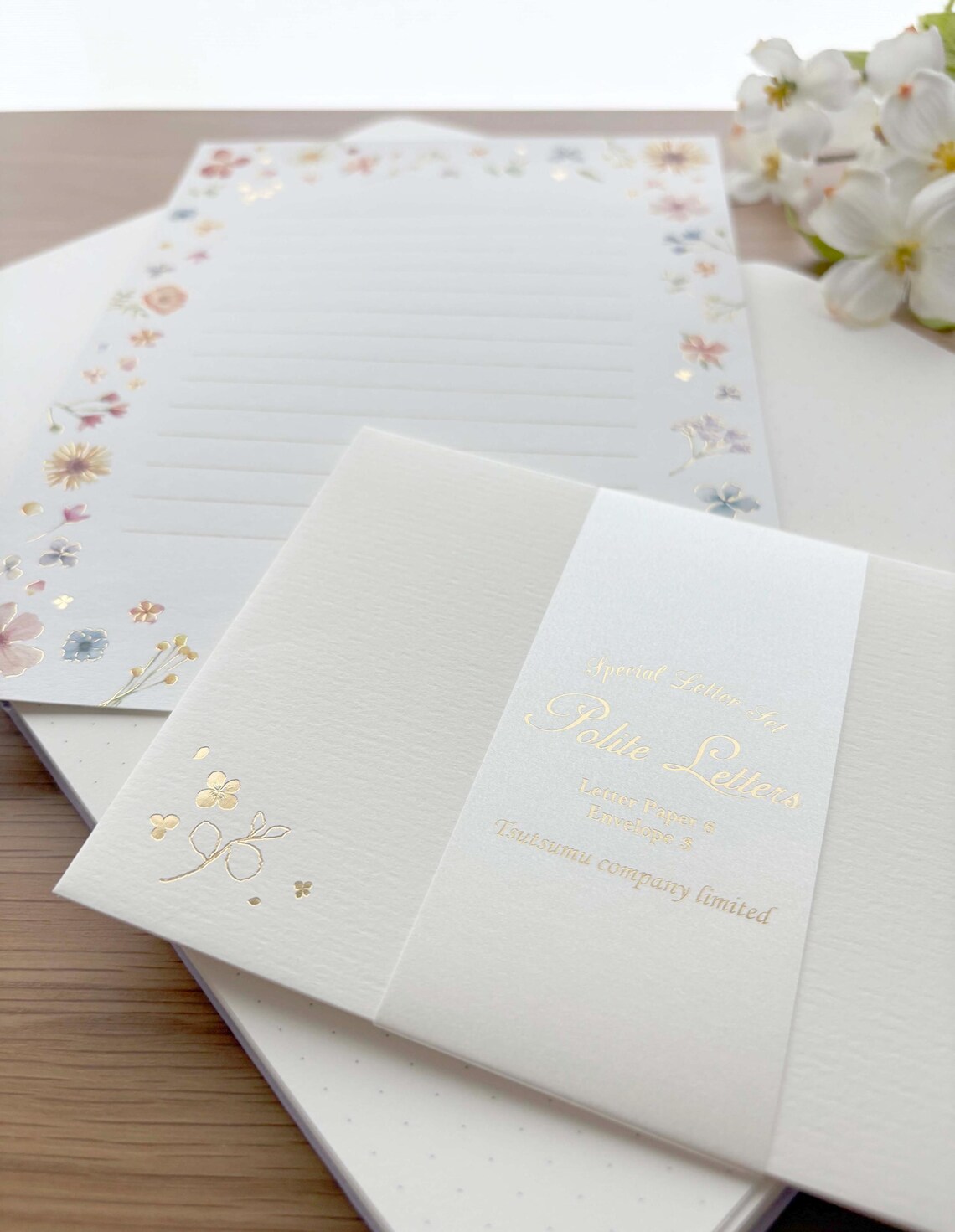 Rainbow Flowers Letter Set Pack - Polite Letters - Gold Foil - 1 Pc - Etsy
