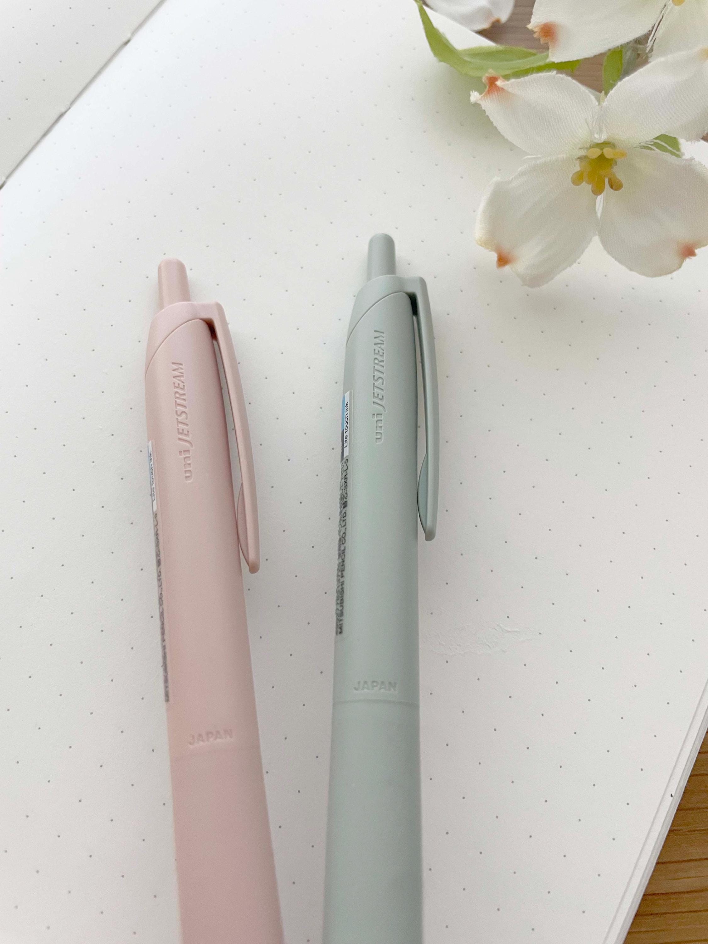 Uni Jetstream Ballpoint Pen - Lite Touch Ink - Coral Pink/ Sage Green ...