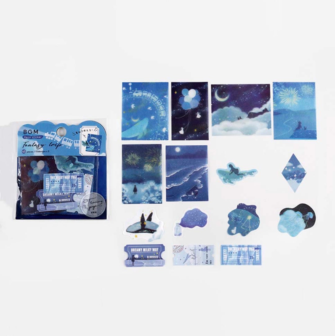 BGM Sticker Flakes - Fantasy Trip - Phantom Journey Galaxy - 1 Pc - Etsy