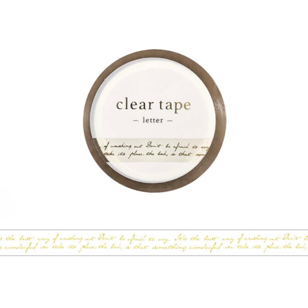 Clear Tape slim 7 Mm Mindwave Cursive Letters With Gold Foil 1 Pc - Etsy