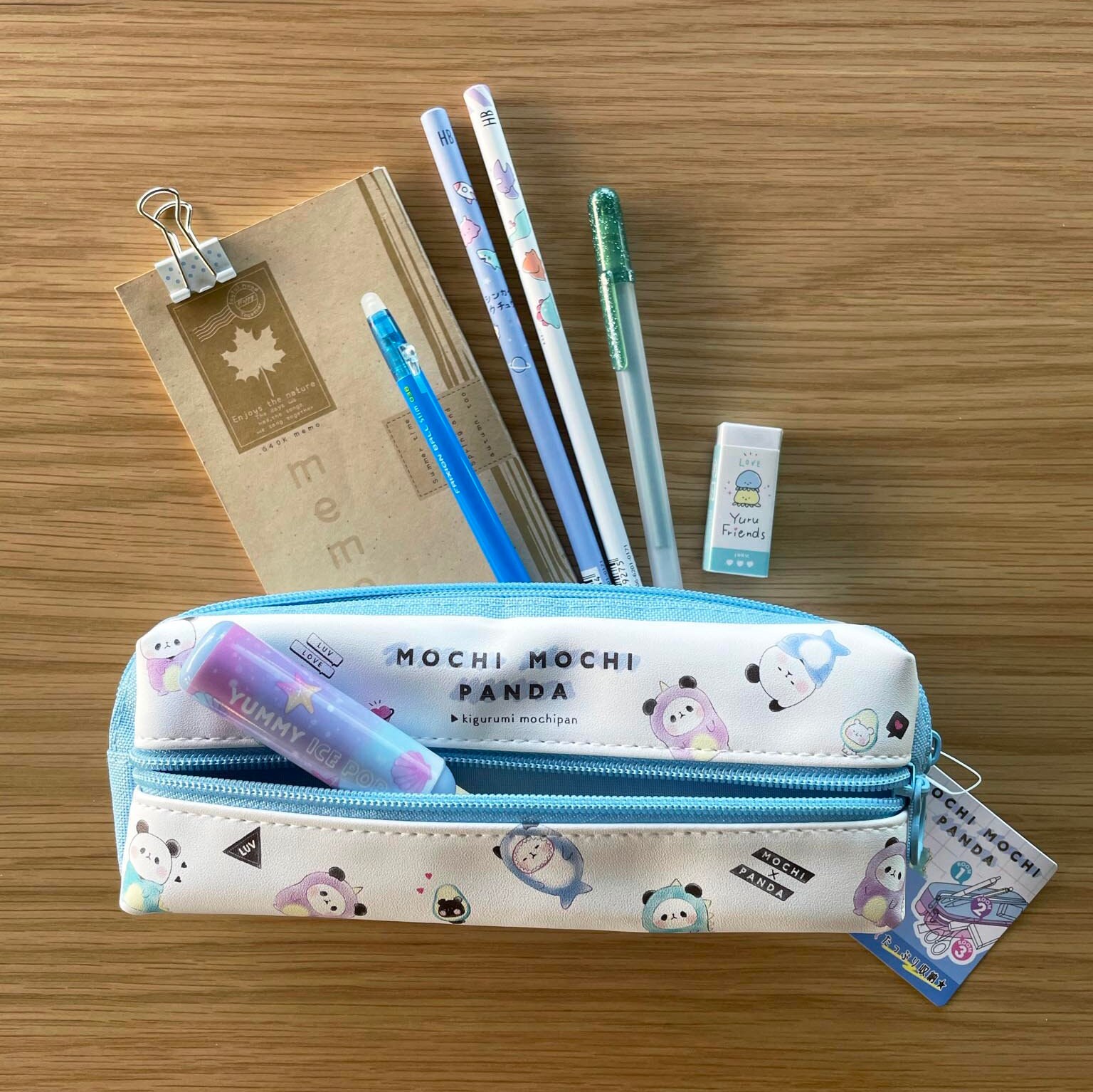 3 Pocket Pen Pouch Mochi Mochi Panda | Etsy