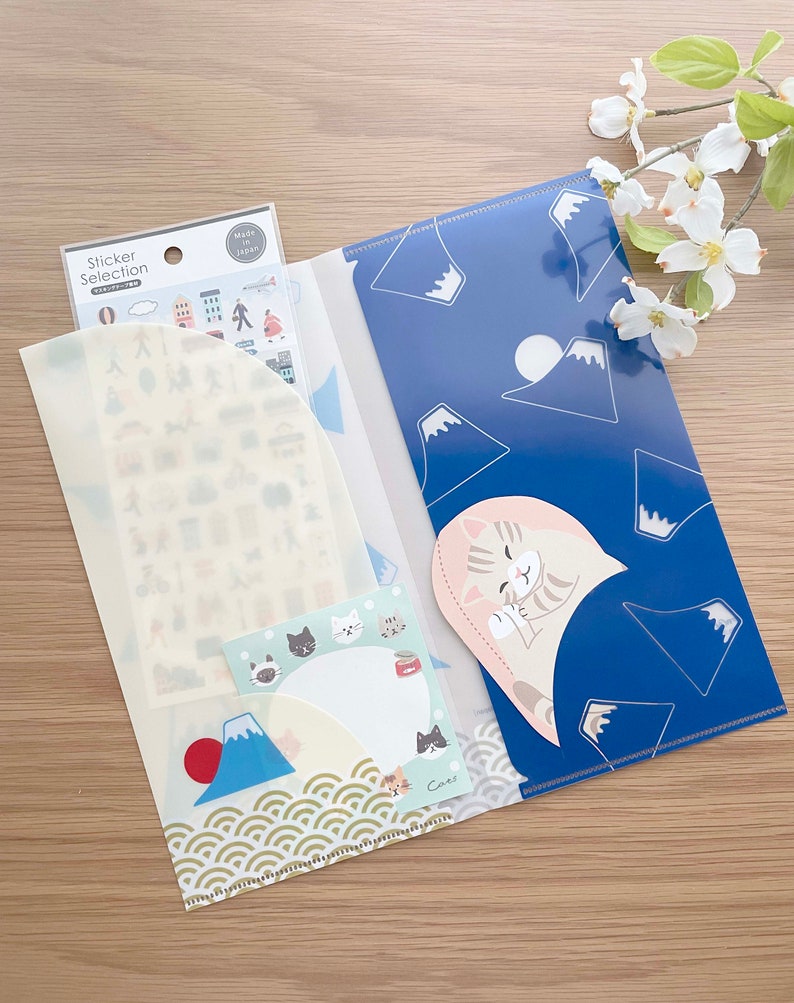Large Ticket Holder - File Folder - Mt. Fuji - 1 Pc - Etsy