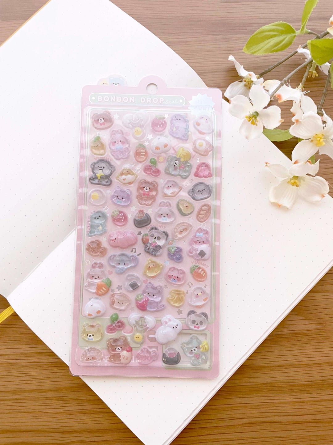 Acrylic Clear Hard Stickers - Bonbon Drop - Cute Animals - 1 Pc - Etsy
