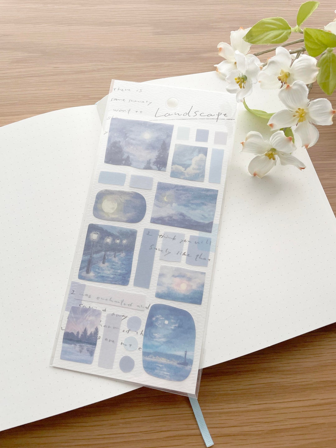 Journal Mindwave Sticker Landscape Moonlight Walk 1 Pc - Etsy