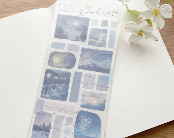 Journal Mindwave Sticker Landscape Moonlight Walk 1 Pc - Etsy