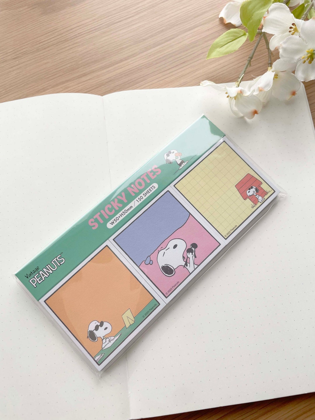 Snoopy Trio Sticky Notes Set Joe Cool 1 Pc - Etsy