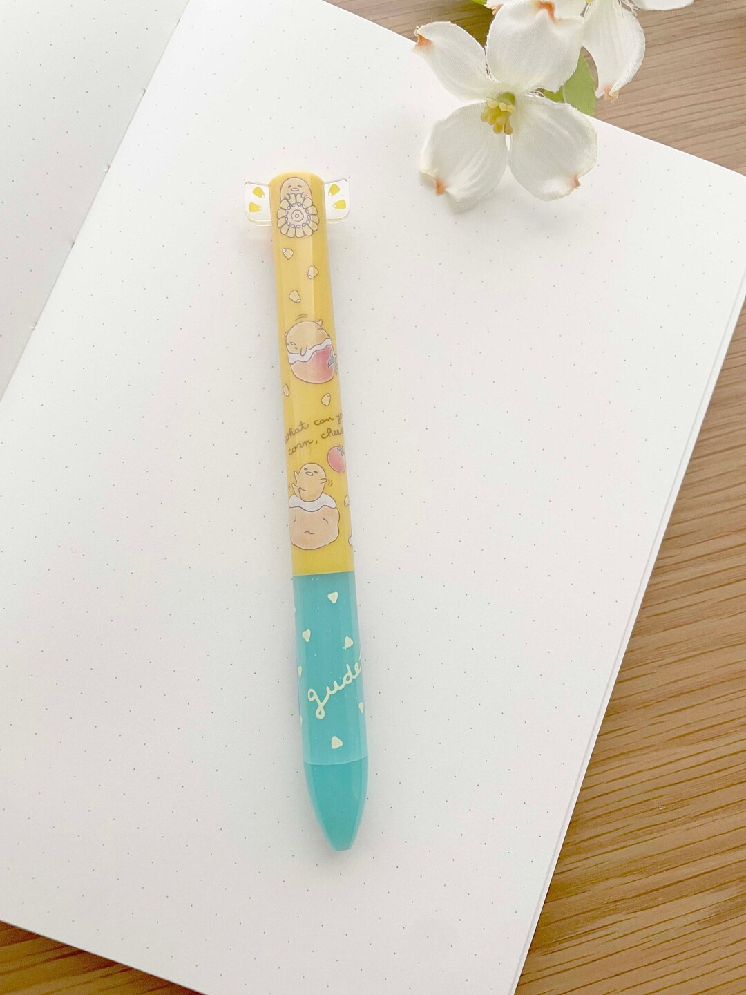 2 Color Mimi Ballpoint Ink Pen - Gude Tama Egg Character - 1 Pc - Etsy